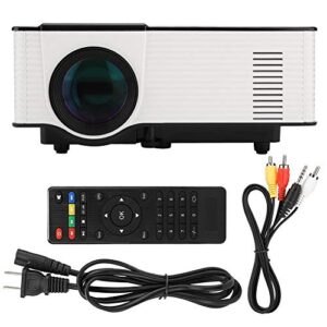 vs314 mini projector, 1500 lumens hd video projector 180” home cinema lcd movie projector with remote control support 1080p external phone sync screen micro projecting for home entertainment (us)