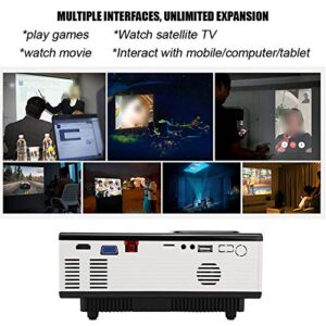 VS314 Mini Projector, 1500 Lumens HD Video Projector 180'' Home Cinema LCD Movie Projector with Remote Control Support 1080P External Phone Sync Screen Micro Projecting for Home Entertainment (US)