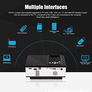 VS314 Mini Projector, 1500 Lumens HD Video Projector 180'' Home Cinema LCD Movie Projector with Remote Control Support 1080P External Phone Sync Screen Micro Projecting for Home Entertainment (US)