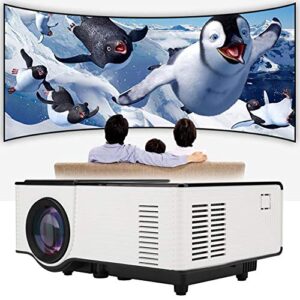 VS314 Mini Projector, 1500 Lumens HD Video Projector 180'' Home Cinema LCD Movie Projector with Remote Control Support 1080P External Phone Sync Screen Micro Projecting for Home Entertainment (US)