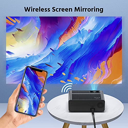 Mini Projector for iPhone, Xinteprid WiFi Movie Projector 2023 Upgrade 9500L with Synchronize Smartphone Screen, Portable Video Projector 1080P HD Supported 200" Compatible with Android/iOS/HDMI/USB