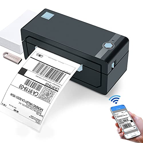 JADENS Bluetooth Thermal Shipping Label Printer – Wireless 4x6 Shipping Label Printer, Compatible with Android&iPhone and Windows, Widely Used for Ebay, Amazon, Shopify, Etsy, USPS