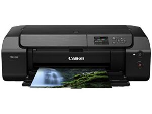 canon pixma pro-200 wireless professional color photo printer, prints up to 13″x 19″, 3.0″ color lcd screen, & layout software and mobile device printing, black