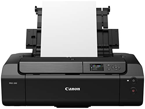 Canon PIXMA PRO-200 Wireless Professional Color Photo Printer, Prints up to 13"X 19", 3.0" Color LCD Screen, & Layout Software and Mobile Device Printing, Black