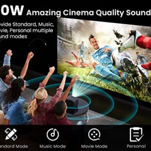 ETOE 1080P Smart Projector, Video Projector with Android TV 10.0, Auto Focus, Auto Keystone, Dual 10W Speakers, Netflix-Certified, Chromecast, WiFi Bluetooth, 4K Supported Projector with Carrying Case