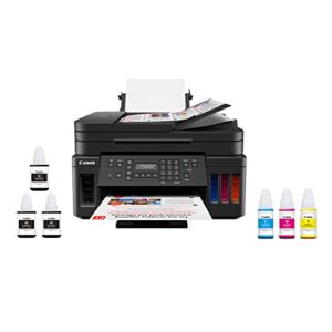 canon g7020 all-in-one printer home office | wireless supertank (megatank) printer | copier | scan, | fax and adf with mobile printing, black