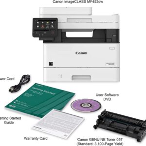 Canon imageCLASS MF453dw All-in-One Wireless Monochrome Laser Printer | Print, Copy, & Scan| | 5" Color Touch LCD | One Pass Duplex Scan