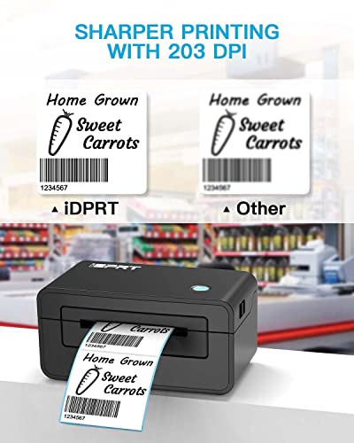 iDPRT Thermal Label Printer SP410 Thermal Shipping Label Printer, 4x6 Label Printer, Thermal Label Maker, Compatible with Shopify, Ebay, UPS, USPS, FedEx, Amazon & Etsy, Support Multiple Systems