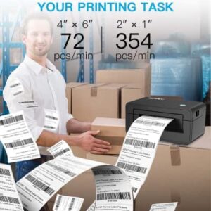 iDPRT Thermal Label Printer SP410 Thermal Shipping Label Printer, 4x6 Label Printer, Thermal Label Maker, Compatible with Shopify, Ebay, UPS, USPS, FedEx, Amazon & Etsy, Support Multiple Systems