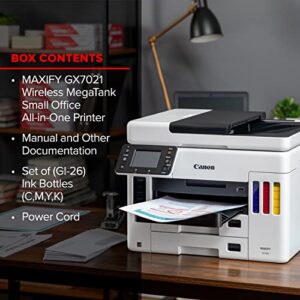 Canon MAXIFY GX7021 Wireless MegaTank Small Office All-in-One Printer