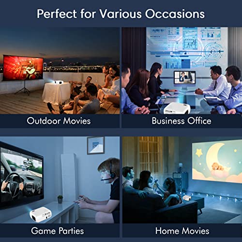 5G WiFi Bluetooth Projector 4K Supported, Xiaoya Full HD 15000L Mini Portable Projector, 300" Display 4P/4D Keystone Zoom 50% Office Outdoor Home Theater Projector Compatible w/iOS/Android/Win/TV/PS5