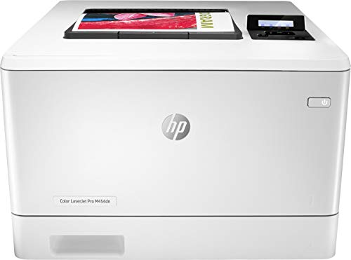 HP Color LaserJet Pro M454dn Printer, Double-Sided Printing & Built-in Ethernet (W1Y44A) White