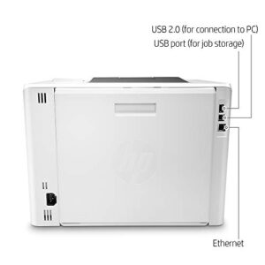 HP Color LaserJet Pro M454dn Printer, Double-Sided Printing & Built-in Ethernet (W1Y44A) White