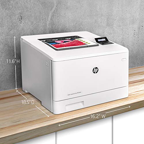 HP Color LaserJet Pro M454dn Printer, Double-Sided Printing & Built-in Ethernet (W1Y44A) White