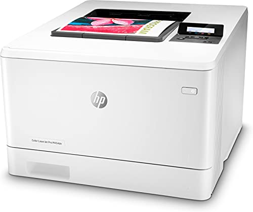 HP Color LaserJet Pro M454dn Printer, Double-Sided Printing & Built-in Ethernet (W1Y44A) White