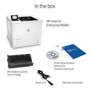 HP LaserJet Enterprise M608n Monochrome Printer with built-in Ethernet (K0Q17A), Light Gray