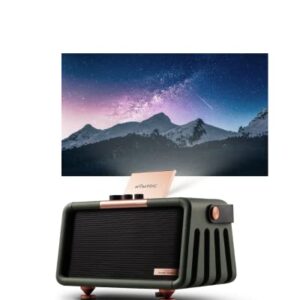 NOMVDIC X300 Smart Portable Projector,16W Harman Kardon Speakers, 1080P FHD Video Projector, 300 ANSI Outdoor Movie Projector, Wireless WiFi & BT, 110" Big Screen, Battery Built-in 6H Music/ 3H Video