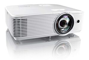 optoma eh412st short throw 1080p hdr professional projector | super bright 4000 lumens | business presentations, classrooms, or meeting rooms | 15,000 hour lamp life | speaker built in | portable