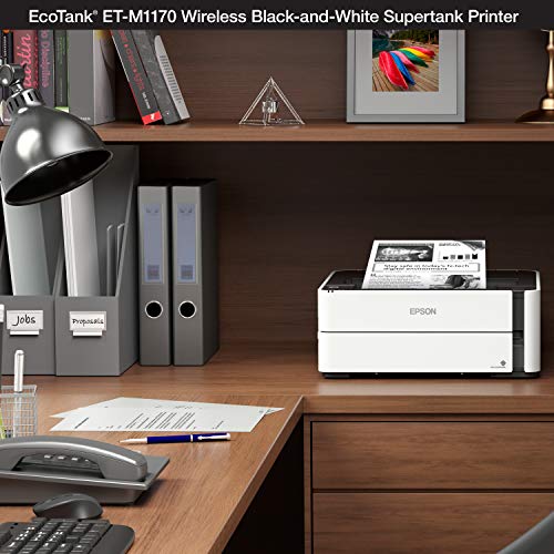 Epson EcoTank ET-M1170 Wireless Monochrome Supertank Printer with Ethernet PLUS 2 Years of Unlimited Ink*