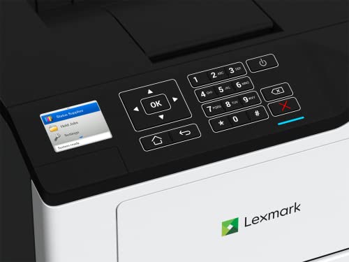 Lexmark MS521dn Monochrome Laser Printer for Office, Two-Sided Duplex Printing, Print Speed 46 ppm, 2.4 inch LCD Display, 1200 DPI, Black/Grey (36S0300)