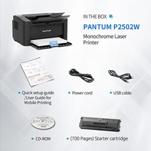 Pantum Laser Printer - Wireless Black and White Laser Monochrome Printers for Home Use, Small Compact Designe, Support Windows and Mac, P2502W Printer Printing at 23PPM