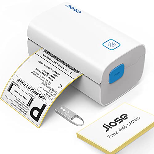 Jiose Thermal Label Printer - 4x6 Label Printer for Small Business Shipping Packages - One-Click Printing on Windows Mac Chrome Systems,Support USPS Shopify Ebay etc