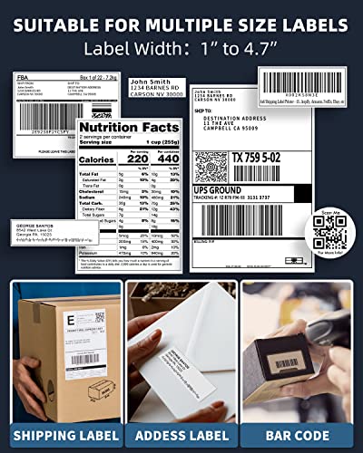 Phomemo Bluetooth Thermal Label Printer, Wireless Shipping Label Printer, Compatible with iPhone&Android&Mac and Windows, Widely Used for Amazon, Ebay, Shopify, Etsy, UPS, USPS, FedEx, DHL