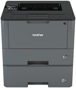 brother monochrome laser printer, hl-l5200dwt, duplex printing, wireless networking, dual paper trays, mobile printing, amazon dash replenishment ready