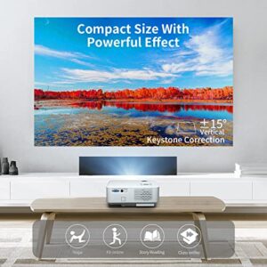 5G WiFi Projector, Giaomar Bluetooth Projector 13000L, Native 1080P Full HD Projector 4K Supported, Movie Projector Support iOS/Android Sync Screen & Zoom and Win/PC/DVD/TV with Portable Bag