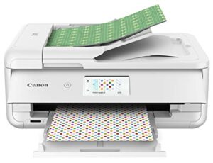 canon ts9521c all-in-one wireless crafting photo printer, 12x12 printing, white, amazon dash replenishment ready