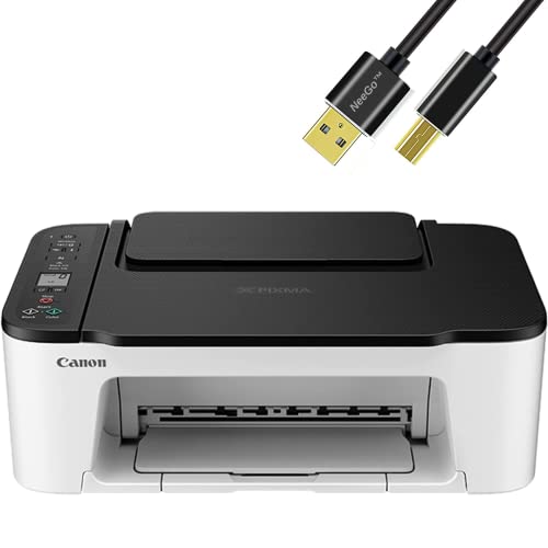 NEEGO Canon Wireless Inkjet All in One Printer, Print Copy Fax Scan Mobile Printing with LCD Display, USB and WiFi Connection with 6 ft Printer Cable