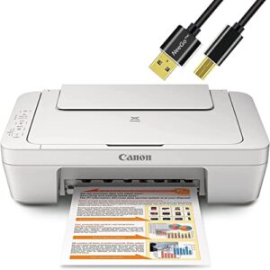 neego canon pixma mg series all-in-one color inkjet printer, 3-in-1 print, scan, and copy or home business office, up to 4800 x 600 resolution, auto scan mode, with 6 ft cable