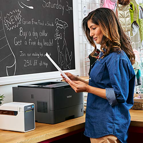 Brother Monochrome Laser Printer, HL-L5200DW, Wireless Networking, Mobile Printing, Duplex Printing, Amazon Dash Replenishment Ready