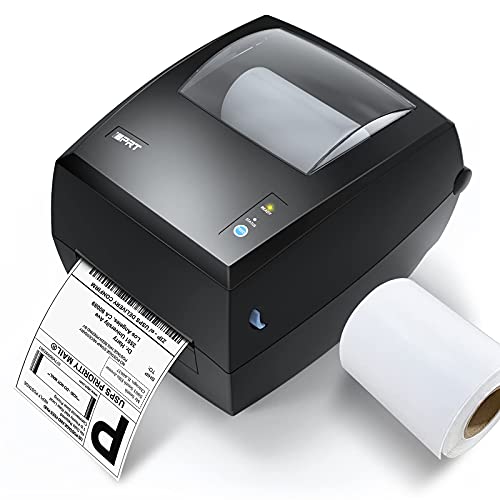 iDPRT Thermal Label Printer, Label Maker for Shipping Packages & Small Business, Built-in Holder Shipping Label Printer SP420, Support 2" - 4.65" Monochrome Label Maker Compatible with Win, Mac&Linux