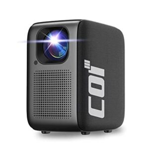 Outdoor Projector, 1080P WiFi Bluetooth Projector, 4K Projector with Android TV9.0, 400 ANSI Lumens Video Projector with 4P Keystone Correction, Zoom,Wireless Connection with iOS/Android