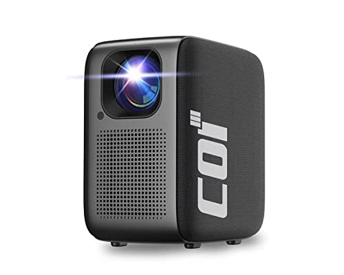 Outdoor Projector, 1080P WiFi Bluetooth Projector, 4K Projector with Android TV9.0, 400 ANSI Lumens Video Projector with 4P Keystone Correction, Zoom,Wireless Connection with iOS/Android