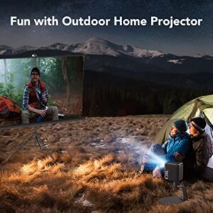 Outdoor Projector, 1080P WiFi Bluetooth Projector, 4K Projector with Android TV9.0, 400 ANSI Lumens Video Projector with 4P Keystone Correction, Zoom,Wireless Connection with iOS/Android