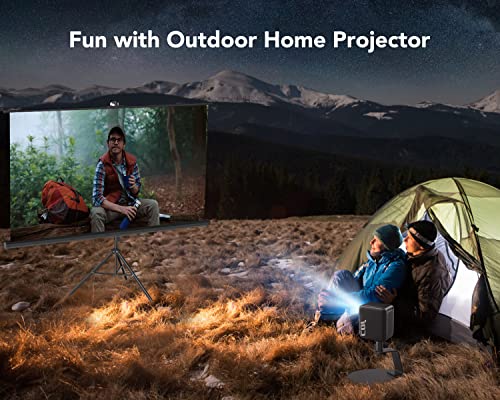 Outdoor Projector, 1080P WiFi Bluetooth Projector, 4K Projector with Android TV9.0, 400 ANSI Lumens Video Projector with 4P Keystone Correction, Zoom,Wireless Connection with iOS/Android