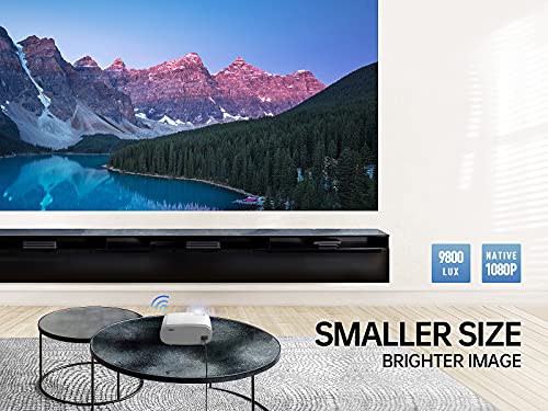 VIMGO 5G WiFi Projector, 9700LUX Native 1080P Projector, 220” Display Video Projector w Tripod, Portable Outdoor Projector for TV Stick, Video Games,HDMI/USB/AV/PS5, iOS Android Smartphone Synchronize