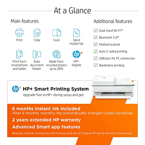 HP ENVY 6455e Wireless Color All-in-One Printer with 6 Months Free Ink with HP+ (223R1A)