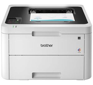 brother hl-l3230cdw compact digital color, providing laser printer quality results with wireless printing and duplex printing, amazon dash replenishment ready, white