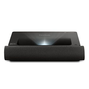 viewsonic x2000b-4k ultra short throw 4k uhd laser projector with 2000 lumens, wi-fi connectivity, cinematic colors, dolby and dts soundtracks support for home theater