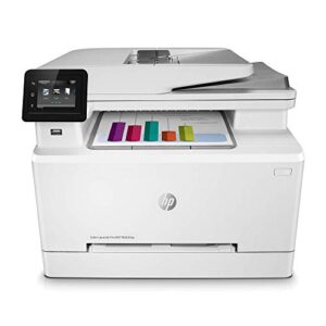 hp color laserjet pro m283fdw wireless all-in-one laser printer, remote mobile print, scan & copy, duplex printing (7kw75a), white, model:7kw75a#bgj (renewed)