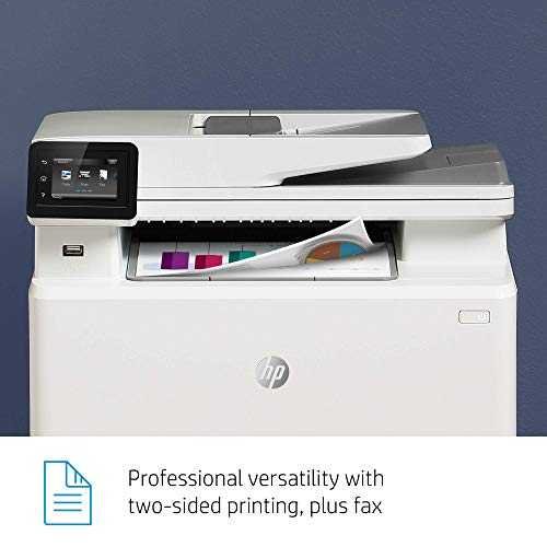 HP Color Laserjet Pro M283fdw Wireless All-in-One Laser Printer, Remote Mobile Print, Scan & Copy, Duplex Printing (7KW75A), White, Model:7KW75A#BGJ (Renewed)