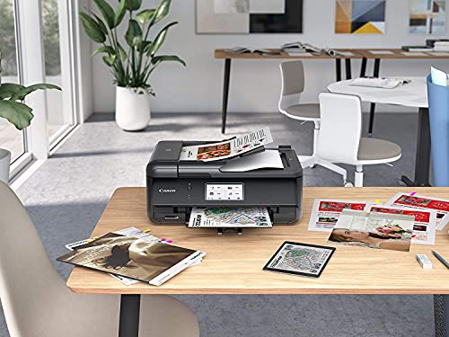 Canon All-in-One Printer Copier Scanner Fax Auto Document Feeder Photo and Document Printing Airprint (R) and Android Printing + Bonus Set of Ink and Printer Cable