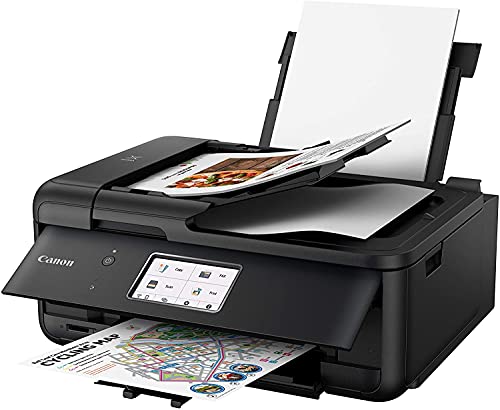 Canon All-in-One Printer Copier Scanner Fax Auto Document Feeder Photo and Document Printing Airprint (R) and Android Printing + Bonus Set of Ink and Printer Cable