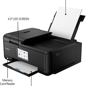 Canon All-in-One Printer Copier Scanner Fax Auto Document Feeder Photo and Document Printing Airprint (R) and Android Printing + Bonus Set of Ink and Printer Cable