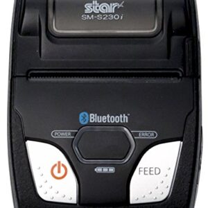 Star Micronics SM-S230i Compact and Portable Bluetooth/USB Receipt Printer with Tear Bar - Supports iOS, Android, Windows