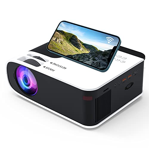 Verratek Lumavision Pro Mini Projector, Native 1080P Portable Video Projector, 250 Inch Screen Projector Screen, Home Theatre Compatible with HDMI, USB, AV, LED Portable Projector for Home/Outdoors