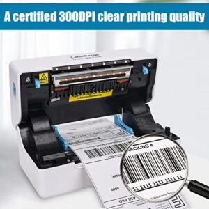 LabelRange 300DPI High Resolution Thermal Label Printer - Commercial Grade Shipping Label Printer 4x6, Support Amazon Ebay Paypal Shopify Etsy Shipstation and More on Windows, Mac and Linux System